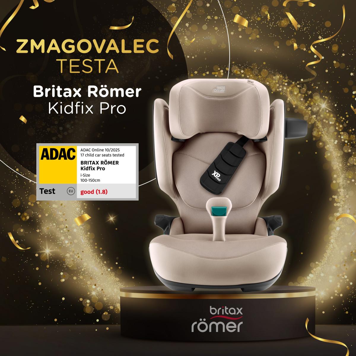 Britax Römer Kidfix Pro – booster z napredno zaščito za otroke 100–150 cm